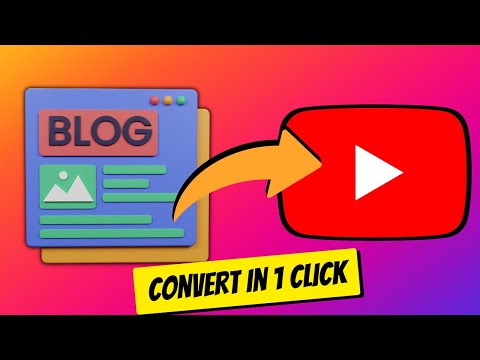 How to Convert Blog Posts (or Articles) to Videos in 1 Click | Article to Video Online