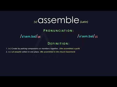 Assemble Meaning And Pronunciation | Audio Dictionary