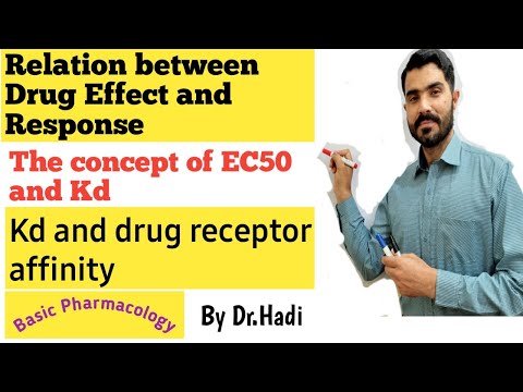 Relation between drug concentration and response the concept of Kd and EC50 by graph