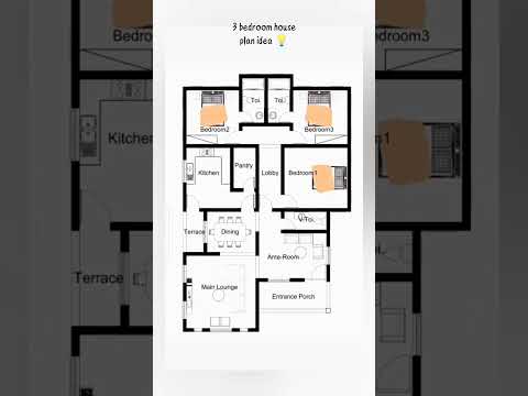 3 bedroom house plan idea