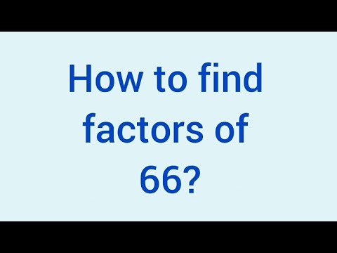 How to find factors of 66? | Learnmaths