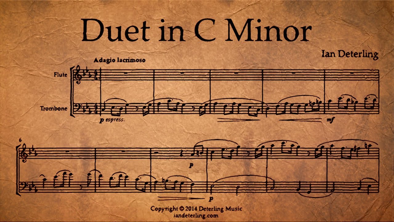 Flute and Trombone Duet in C Minor
