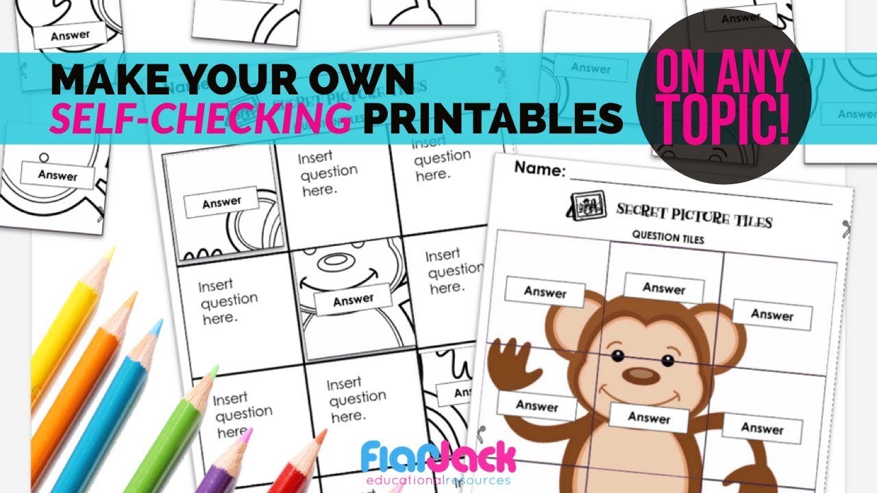 Make Your Own Self-Checking Printables (Freebie)