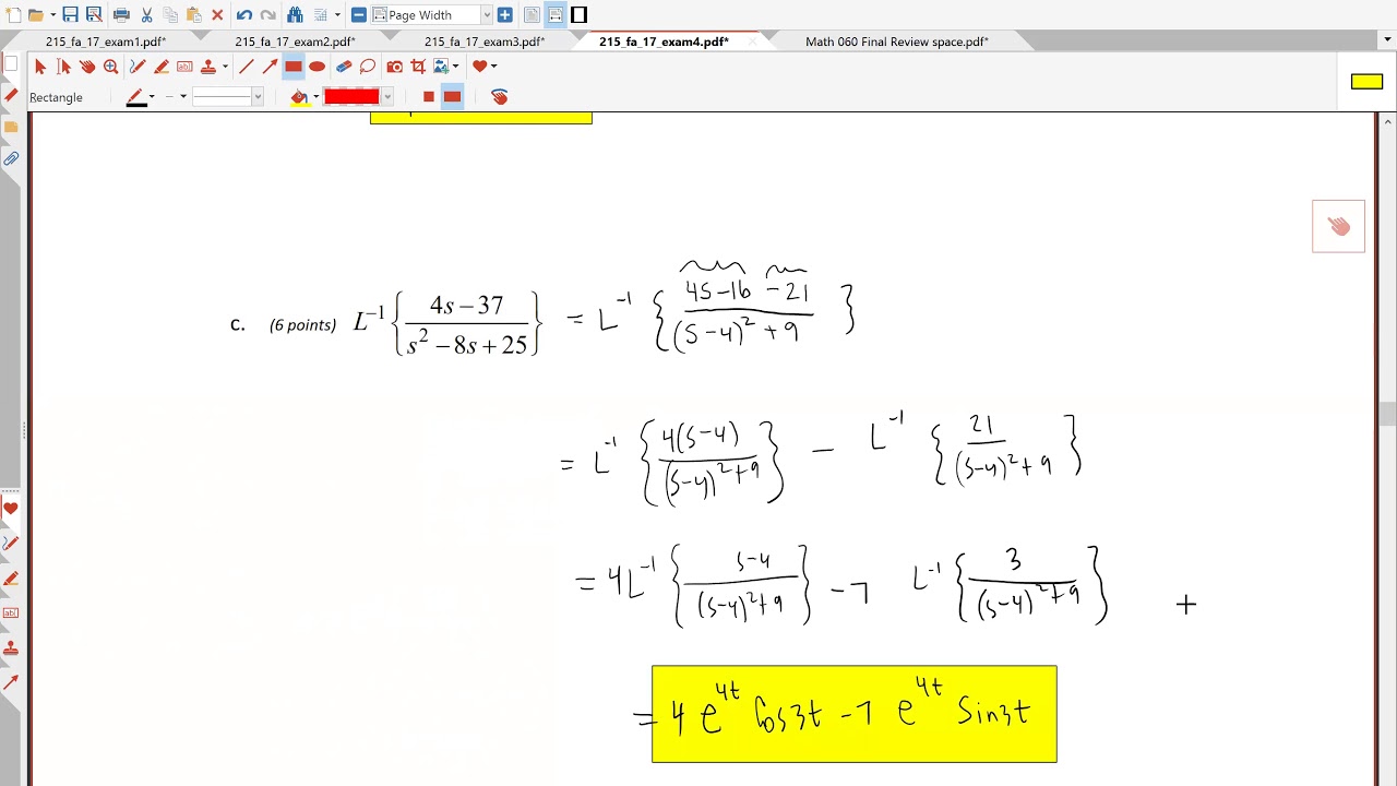 Math 215 Fall 17 Final Review Part 2