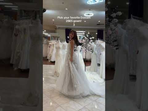 Which Enzoani 2025 Bridal gown would YOU choose? #bride #bridetobe #weddinggown #wedding