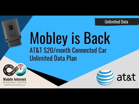 $20/month Unlimited Data - AT&T Mobley Connected Car - It's Back for 2019 (out of stock)