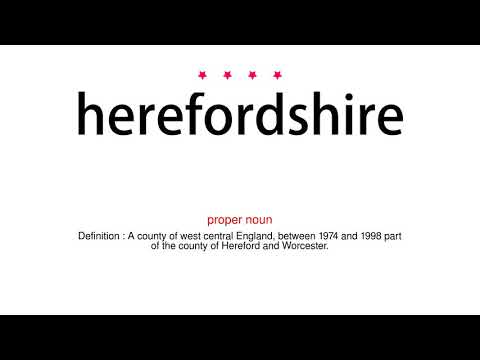 How to pronounce herefordshire - Vocab Today