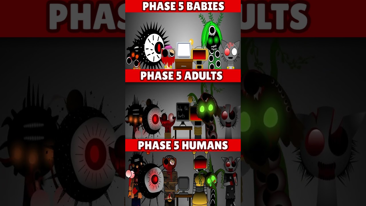 Incredibox Sprunki Phase 5 But Babies VS Phase 5 (Y.N.R. Sprunki) VS Phase 5 Human *MIX VERSION*