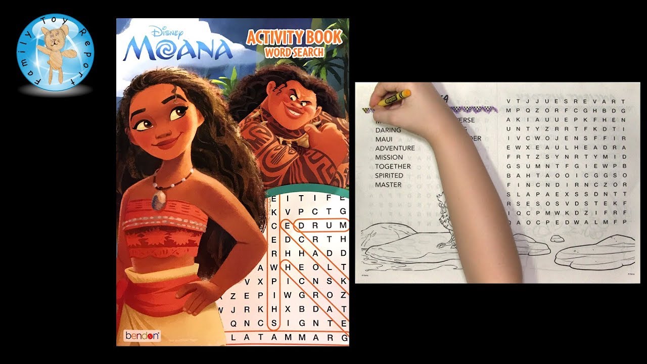 Heihei - Disney Moana Activity Book Word Search -- Family Toy Report