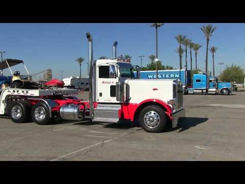 Angels Trucking Peterbilt 389 & TC Heavy Haul KW T800W Arriving At Truckin' For Kids 2017