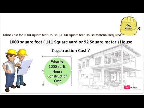 1000 Square Feet (111 11 square yards ) House Construction Cost ?
