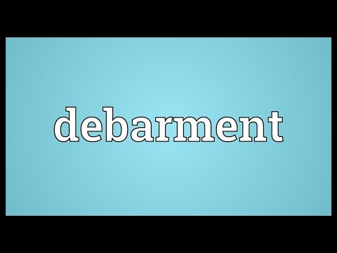 Debarment Meaning