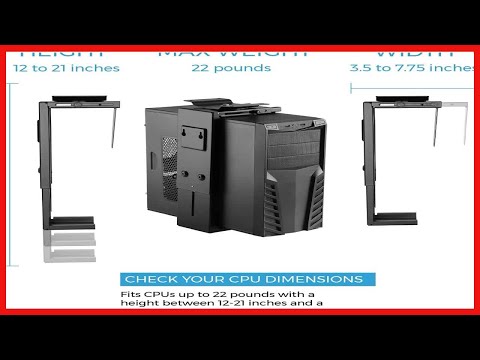 HumanCentric Adjustable Under Desk Computer Mount and Wall Mount | CPU Holder That Fits Most PC or C