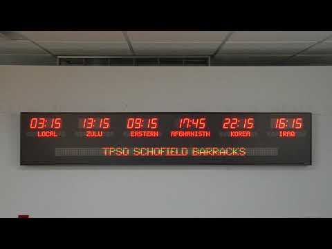 BRG Precision Product's 6619P - 6 Zone, Programmable Time Zone Clock Display