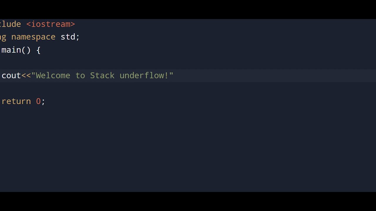 Welcome to Stack underflow!