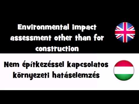 VOCABULARY IN 20 LANGUAGES = Environmental impact assessment other than for construction