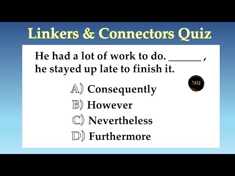 Linkers & Connectors Quiz | Linking Words & Connecting Words | Grammar test | No.1 Quality English