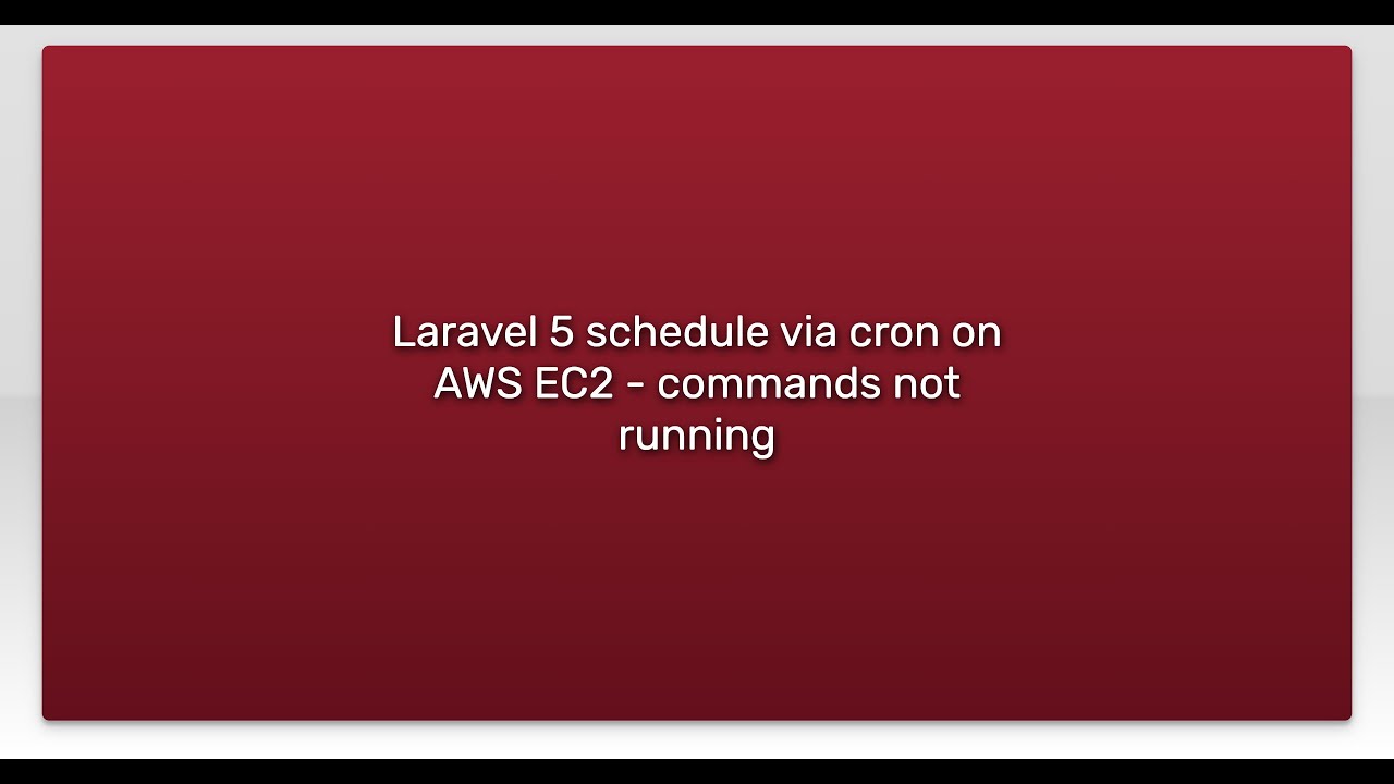 Laravel 5 schedule via cron on AWS EC2 - commands not running