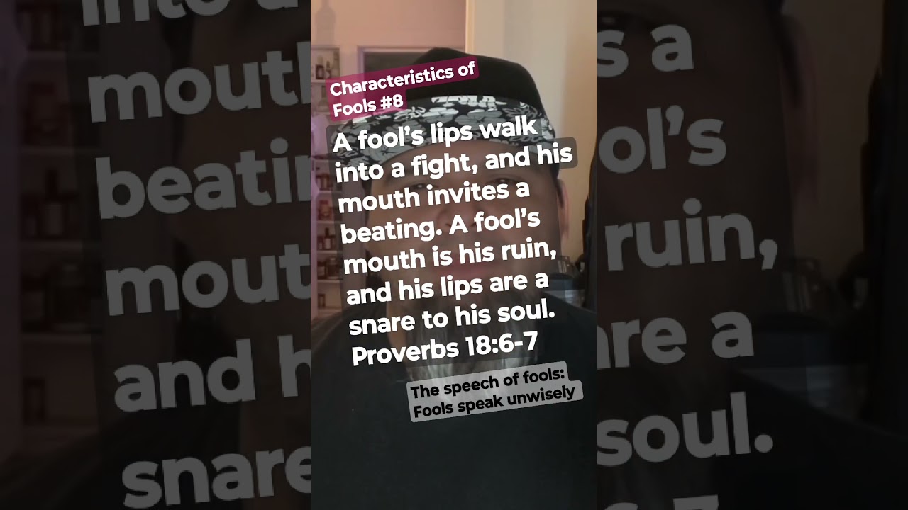 Proverbs 18:6-7 - Characteristics of Fools #8 - What Bible Says? #proverbs12 #proverbs #biblesays