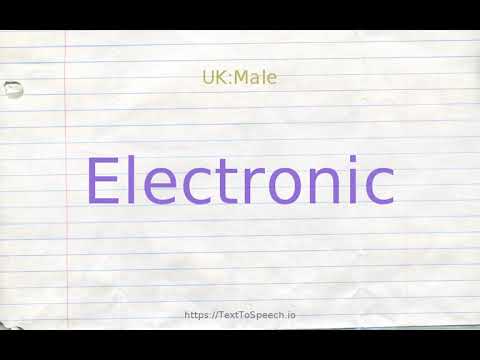 How to pronounce electronic