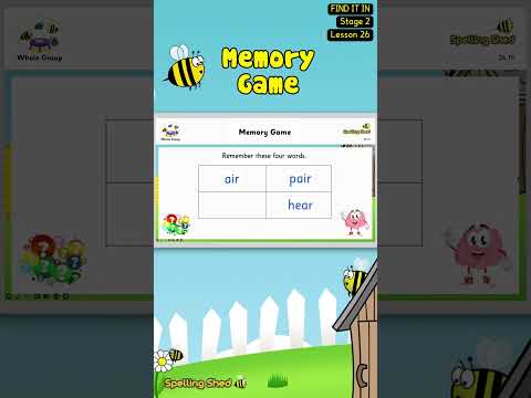 Spelling Shed Memory Game #education #kidsgames #english #educator #spelling #teacher