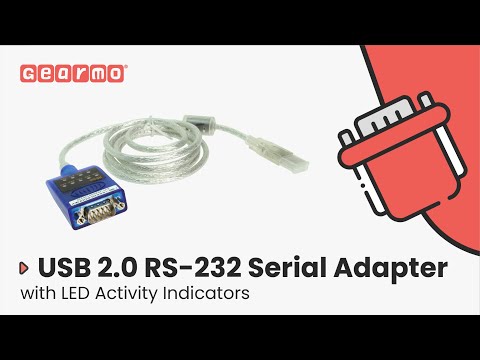 USB 2.0 RS-232 Serial Adapter with LED Indicators | GM-FTDI-LED
