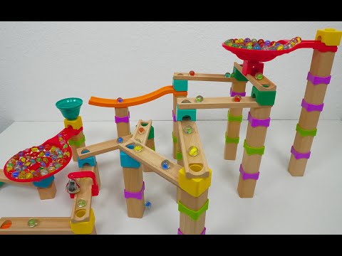 Hape Marble Run Race | Joint the Blocks by Stacking | Swirling ASMR