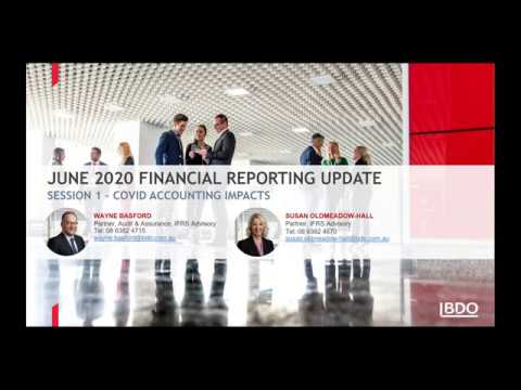 General Financial Reporting Update June 2020 Webinar - Part one