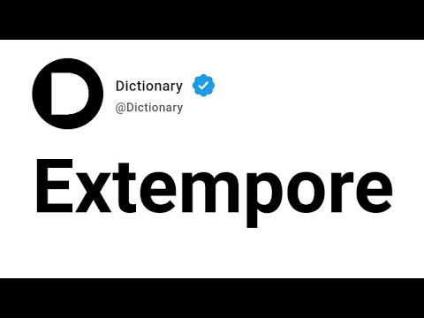 Extempore Meaning In English