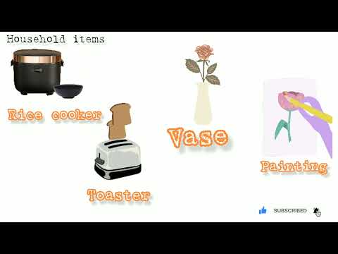 Household Items and Prepositions of…: English ESL video lessons