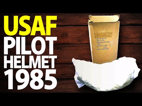 US USAAF Air Force Pilot Helmet 1985 | Bone Dome Clear Visor | Vintage Military Gear Review