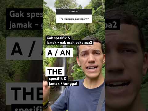 Bedanya : A, AN, THE dalam 20 detik #bahasainggris #belajarbahasainggris