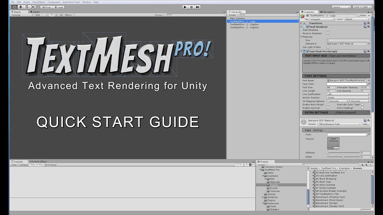 TextMesh Pro - Quick Start Guide