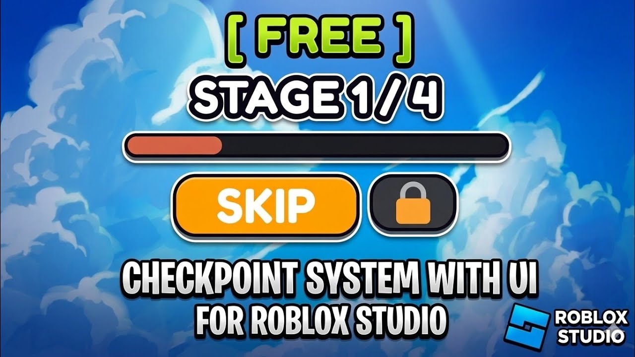 [ FREE ] Checkpoint System With UI Roblox Studio 