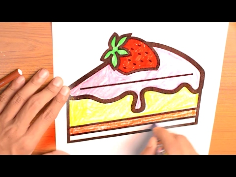 Cake Coloring Pages Kids Coloring Book Video for toddlers Presented by Preschool Crafts
