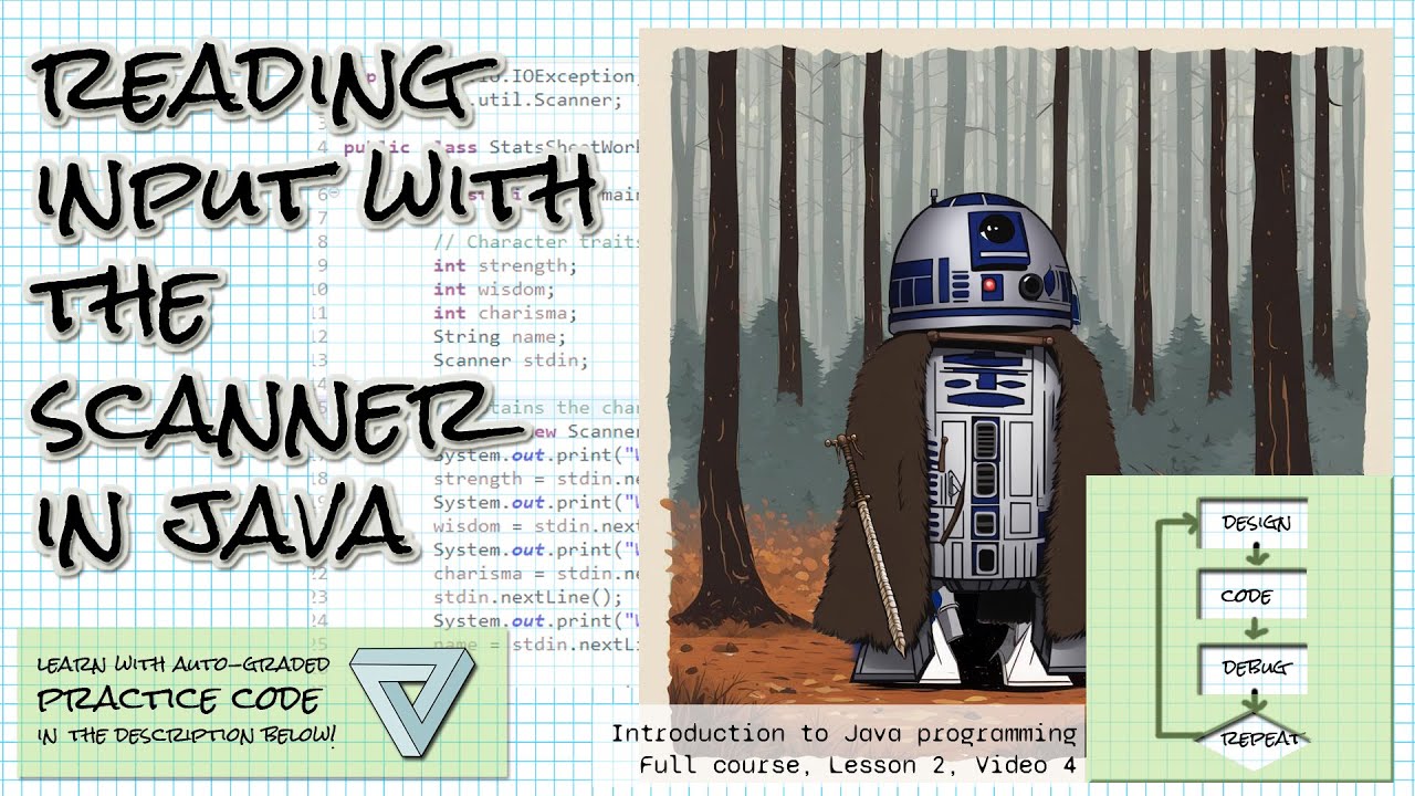 How the Scanner works to read console input in Java; Intro to Java (full course) Lesson 2 Video 4
