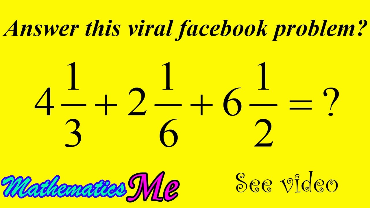 Facebook Viral Math Problem| Simplification questions for practice| Viral math puzzle|Mathematics Me