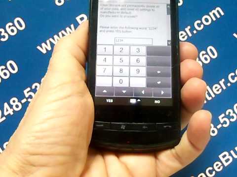 HTC Pure - Erase Cell Phone Info - Delete Data - Master Clear Hard Reset