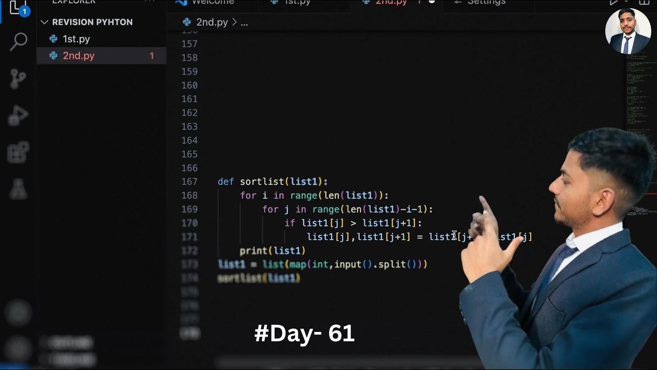 Python program to sort a list (ascending and descending) #100daysofcode #education #programming