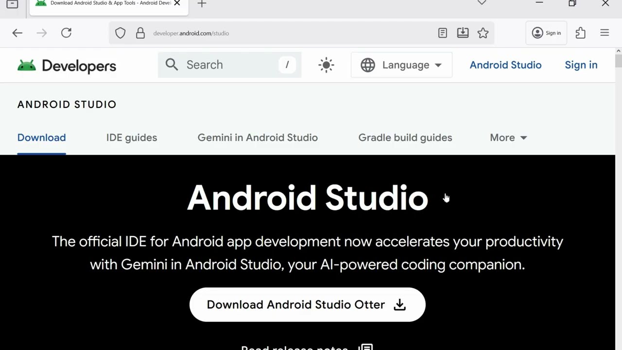 Download Android Studio on Windows