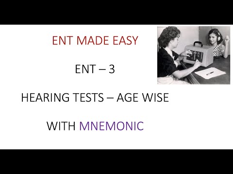 HEARING TESTS IN CHILDREN - AGE WISE - MNEMONICS - ENT 3 - PLAB USMLE FMGE NEET PG - ENT MADE EASY
