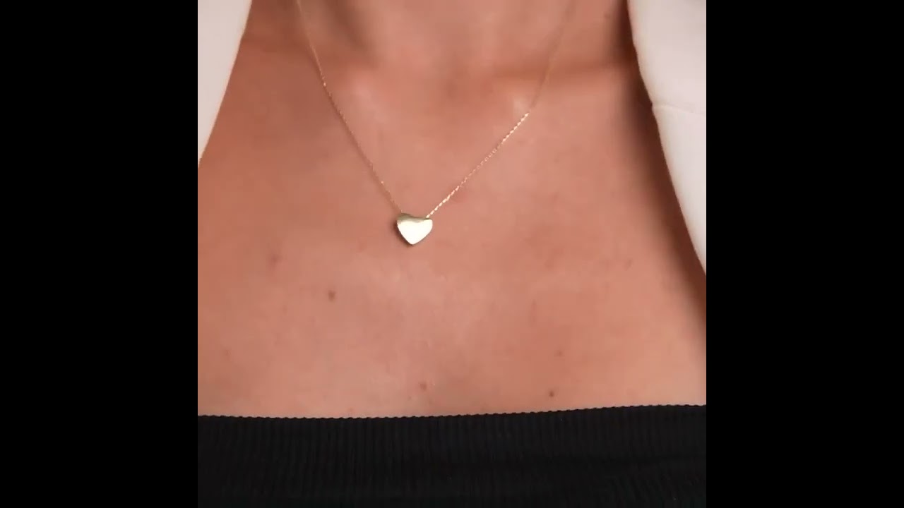Darojay Tiny Pendant Women Heart Necklace Chain Love Shape Choker New Short Jewelry Gold