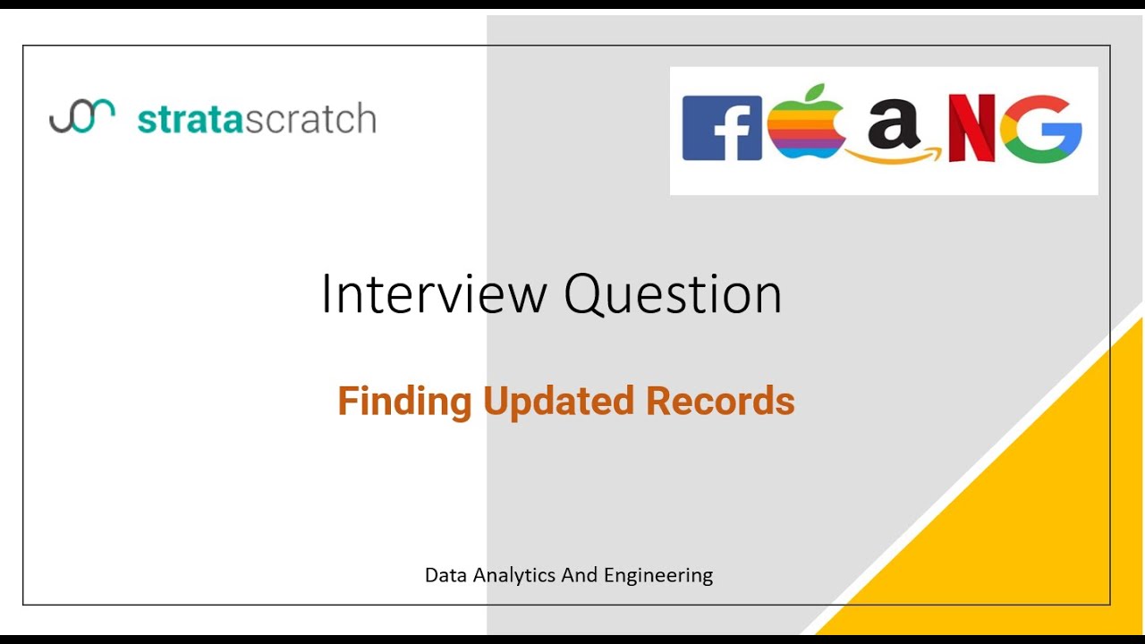 Finding Updated Records | Easy | StrataScratch | SQL | Solution | Interview Problem