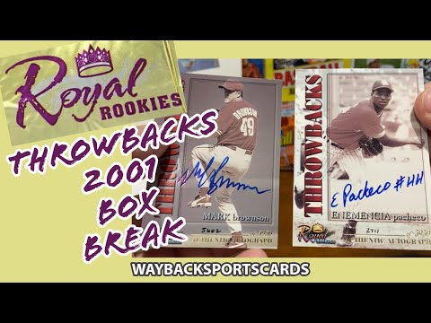 Junk Wax With Autographs - Royal Rookies Throwbacks 2001 Baseball Cards
