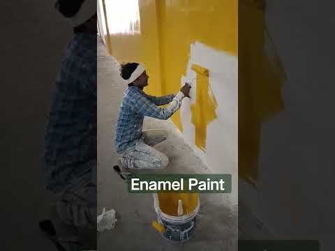 Enamel paint glossy finish #painting