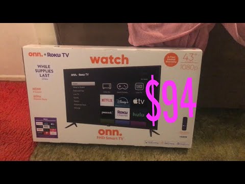Walmart Black Friday $94 Onn ROKU TV 43" 1080p FHD Smart unbox setup