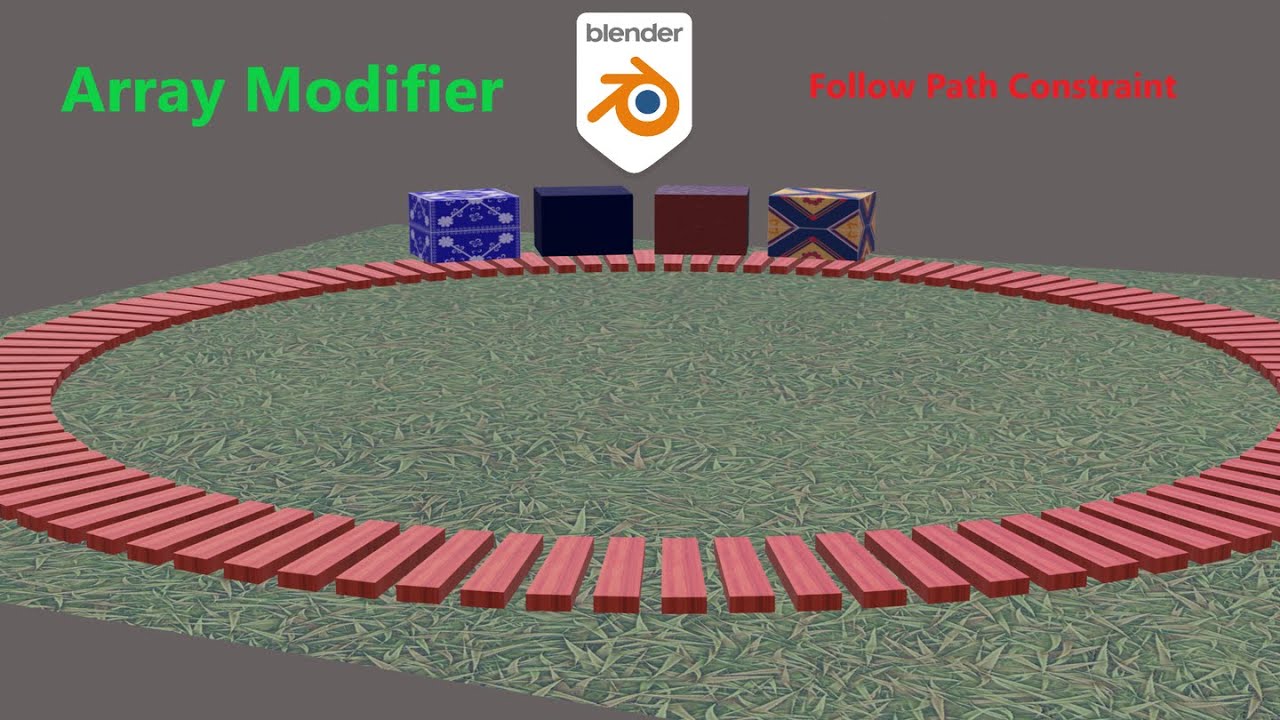 Blender Beginner Tutorial | Array Modifier | Follow Path Constraint