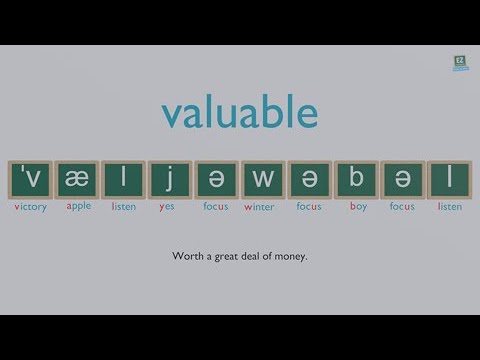 How to pronounce valuable ?