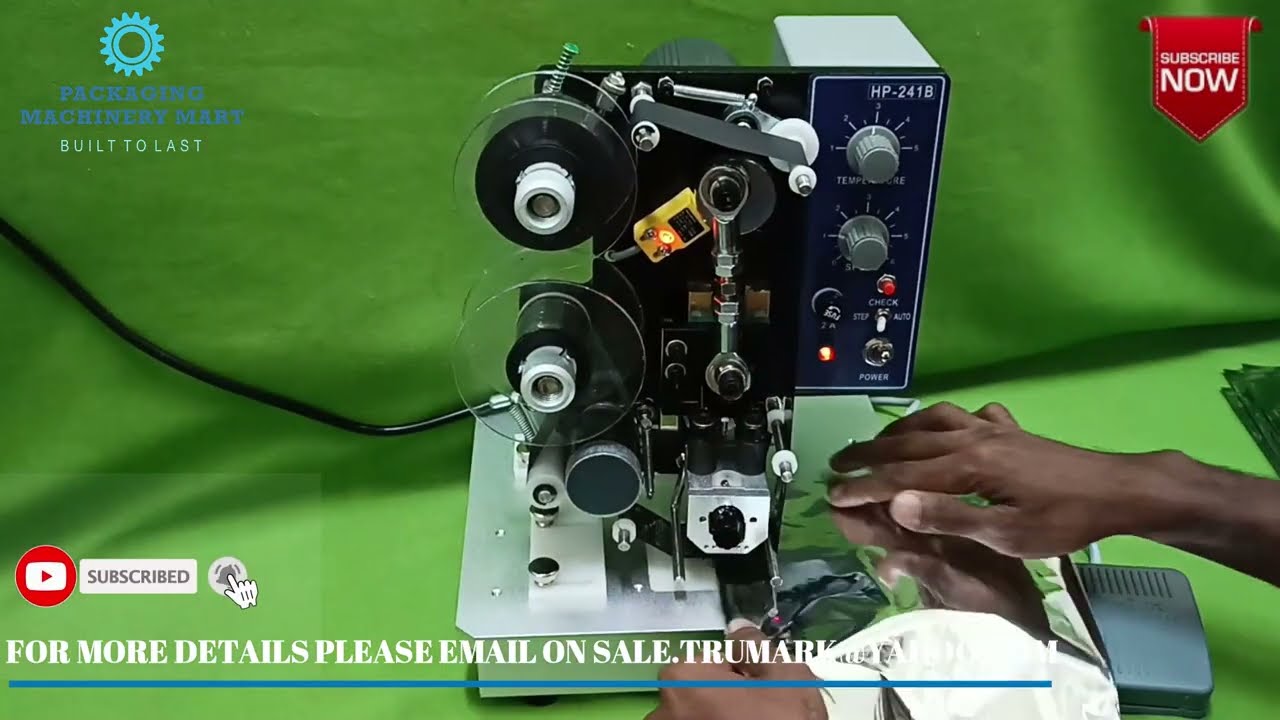 SEMI AUTOMATIC BATCH CODING MACHINE | RIBBON PRINTER
