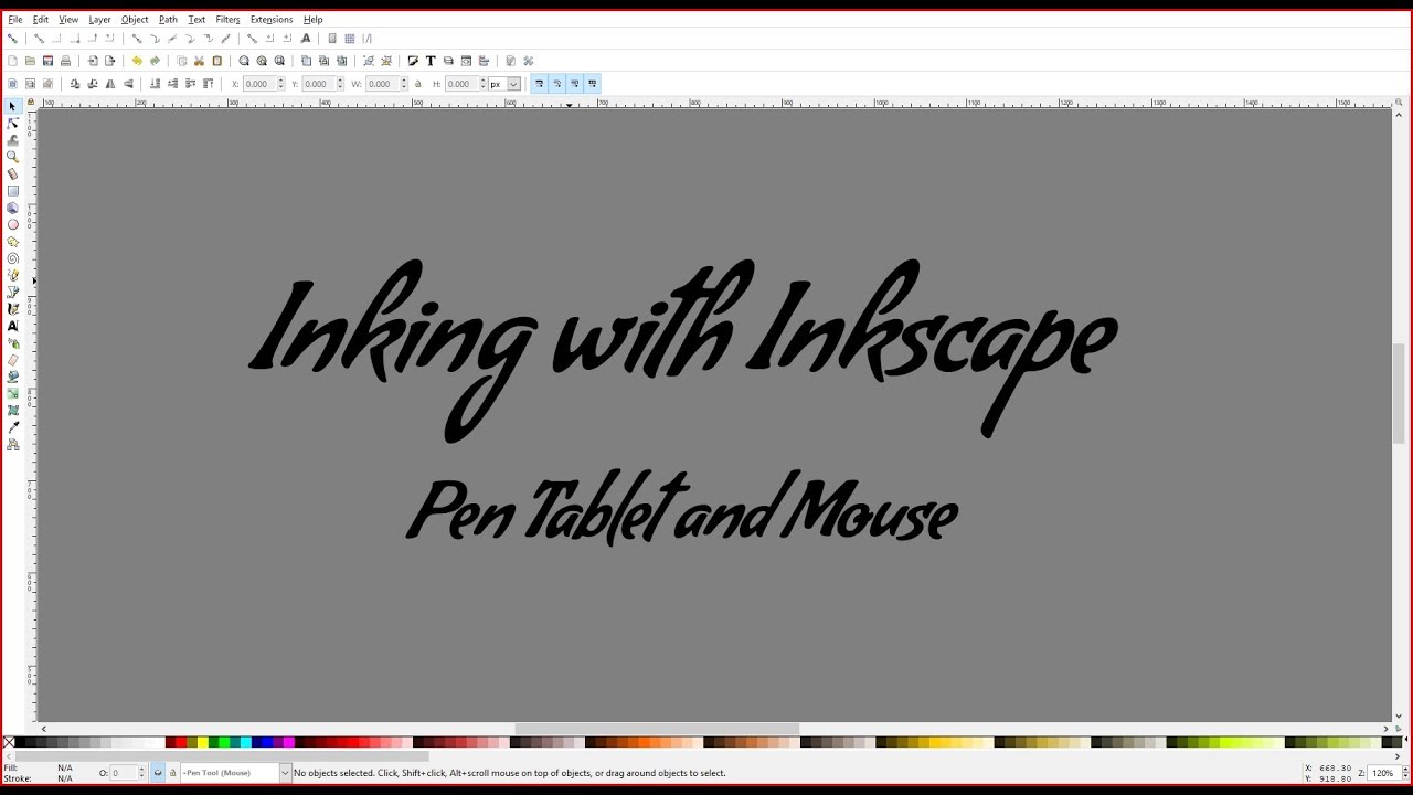 Inkscape Tutorial - Inking with the Calligraphy Tool and Pen Tool